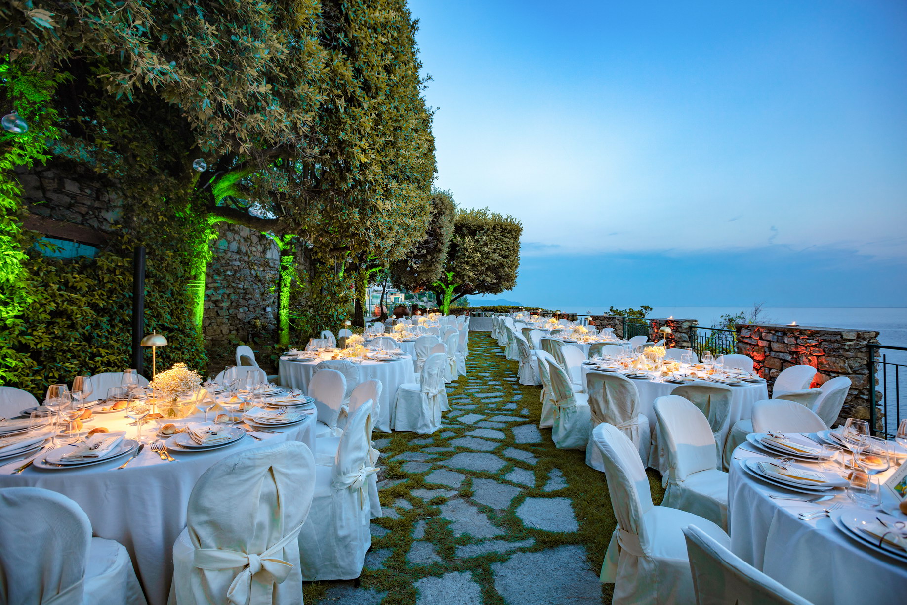 Matrimonio al castello Canevaro di Zoagli in Liguria, service audio e luci