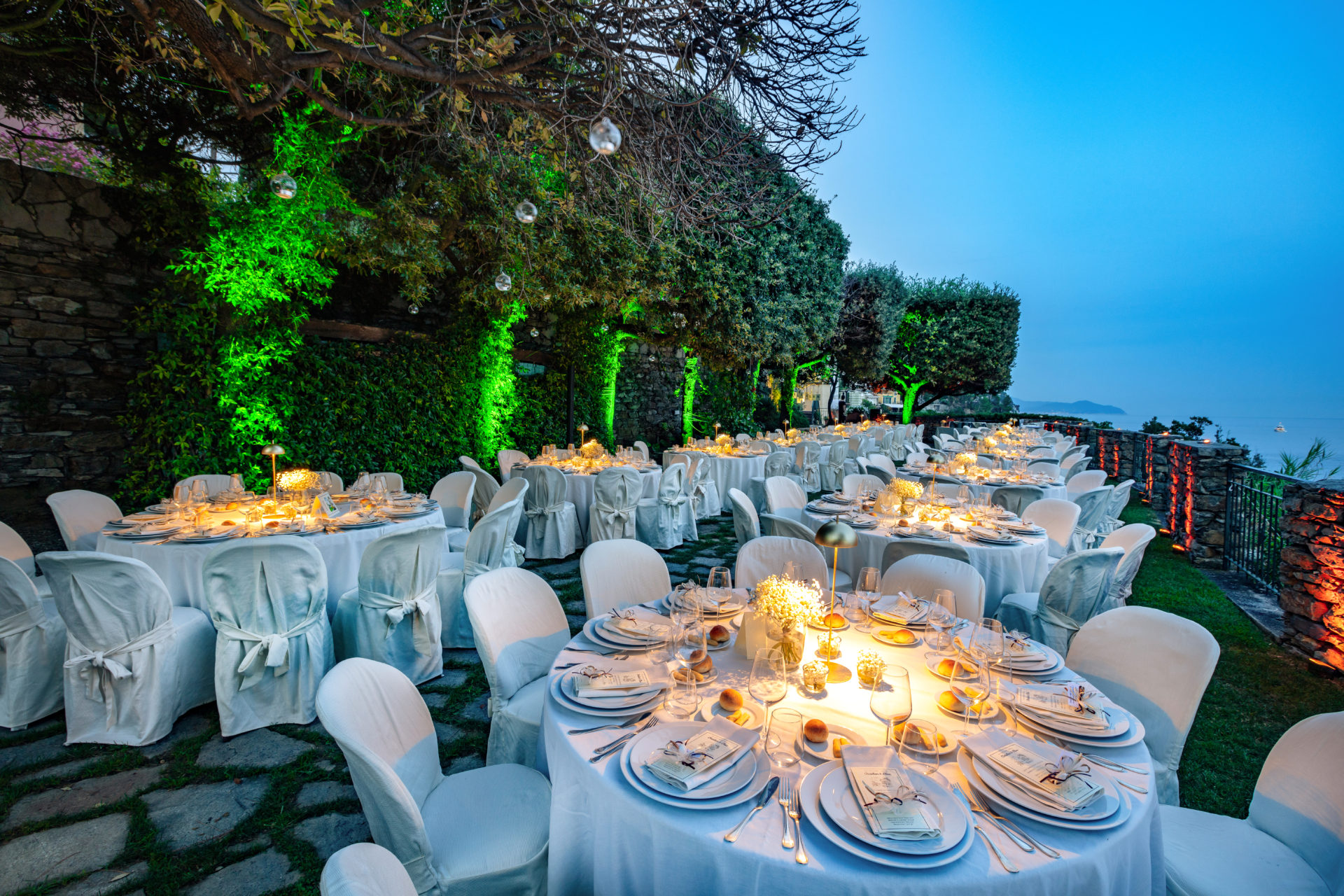 Matrimonio al castello Canevaro di Zoagli in Liguria, service audio e luci