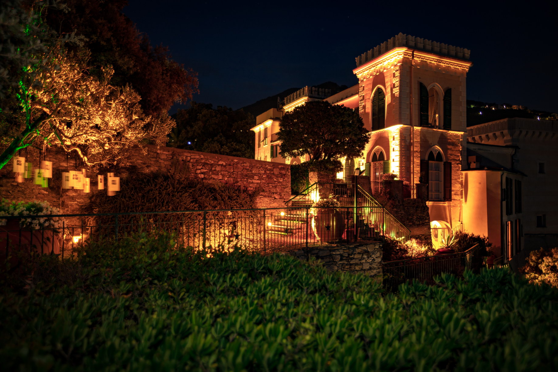 Matrimonio al castello Canevaro di Zoagli in Liguria, service audio e luci