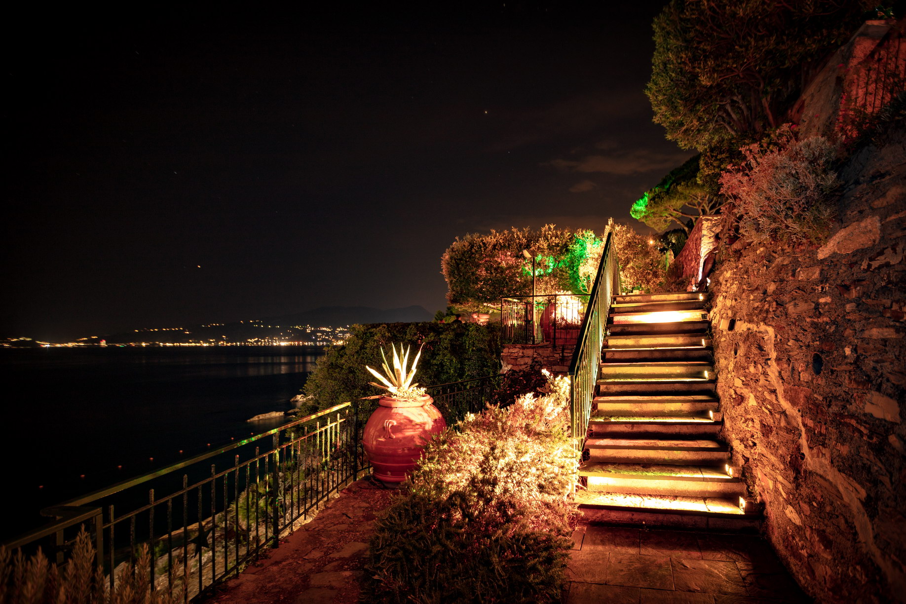 Matrimonio al castello Canevaro di Zoagli in Liguria, service audio e luci
