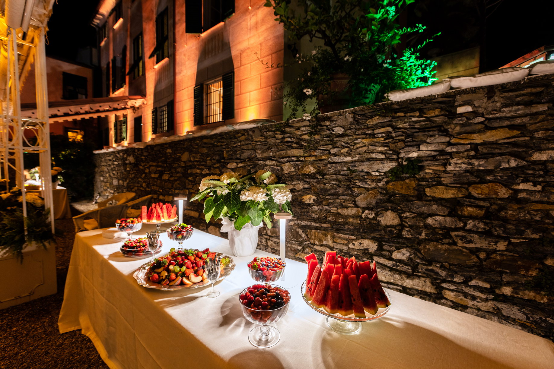 Matrimonio al castello Canevaro di Zoagli in Liguria, service audio e luci