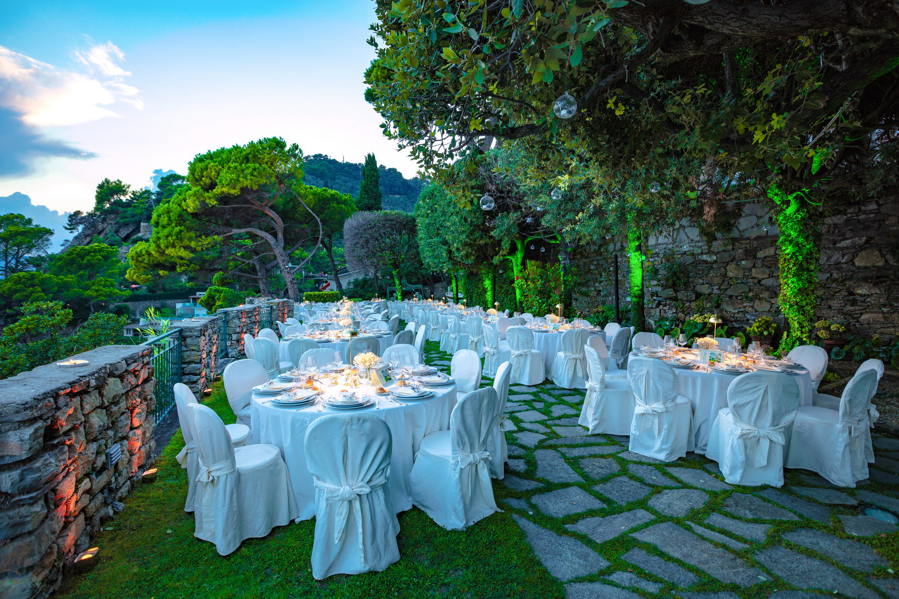 Matrimonio al castello Canevaro di Zoagli in Liguria, service audio e luci